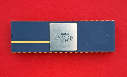 MOS 6510 CBM CPU CERAMIC-GOLD Chip IC for Commodore 64 +Test Video ...