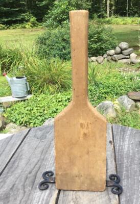 Antique Prim Long Wooden Handled Butter Paddle Country Kitchen Tool ...