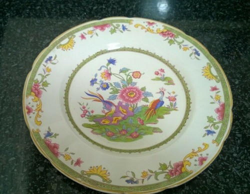 Vintage Crown Pottery Tams England Medium Salad Plate Birds & Flowers ...