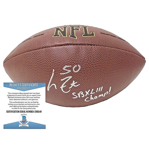 Larry Foote Signed NFL Football Pittsburgh Steelers Autograph Beckett ...