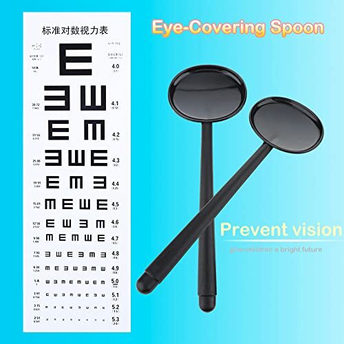 6 Pcs Black Handheld Eye Occluder Plastic Vision Optics Optometry ...