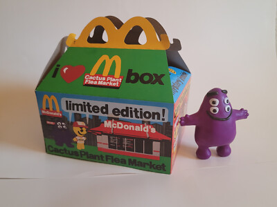 Grimace toy with adult happy meal box | eBay