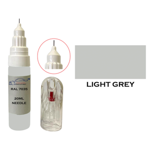 RAL 7035 Light grey GLOSS TOUCH UP PAINT BRUSH PEN WOOD SCRATCH UPVC ...