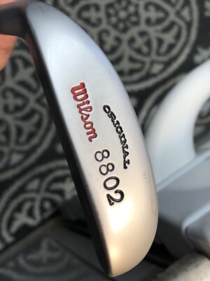 All Original The Wilson 8802 Putter RH Steel Shaft 35" W/S Leather Wrap ...