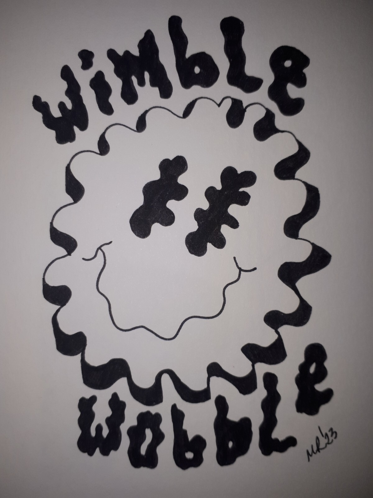 DAILY SKETCH Original Ink Drawing 'Wimble Wobble' by Michelle Ranson ...