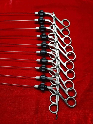 10pc-Hysteroscopy Semi Rigid Alligator/Scissor 5fr40cm With Black Rotar ...