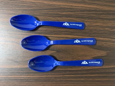 (3) Rare The Tick Blue Plastic Promotional Spoon DVD Promo Comic Con ...