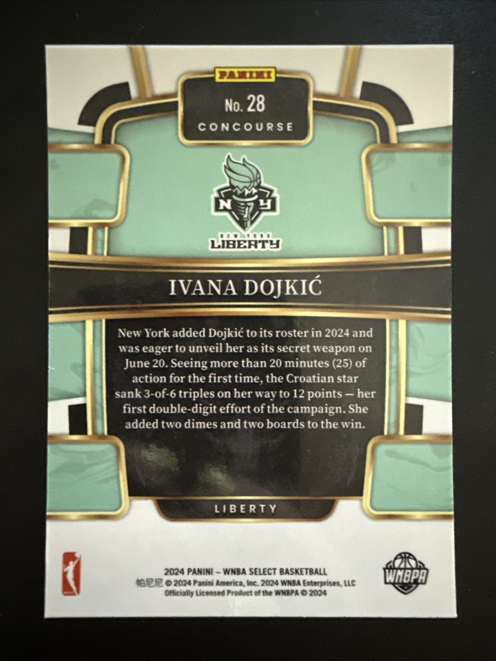 Ivana Dojkic Liberty Select WNBA Trading Card Prizm Panini | eBay