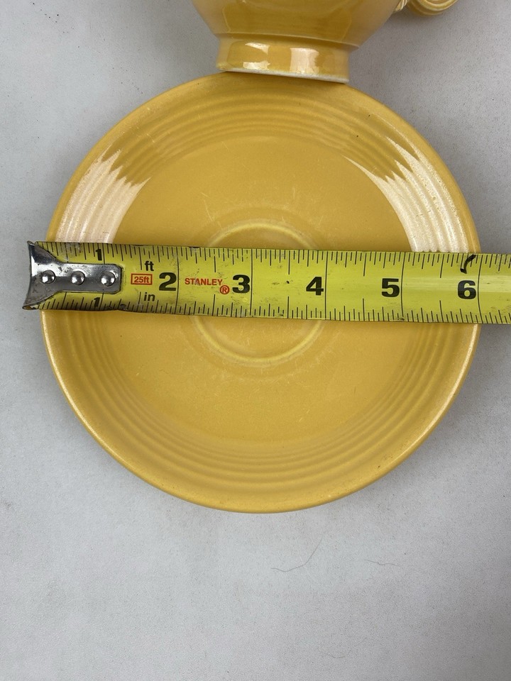 Vintage Fiestaware Fiesta Yellow Retired) Lot Of 8 - Plates, Bowl & Cup ...