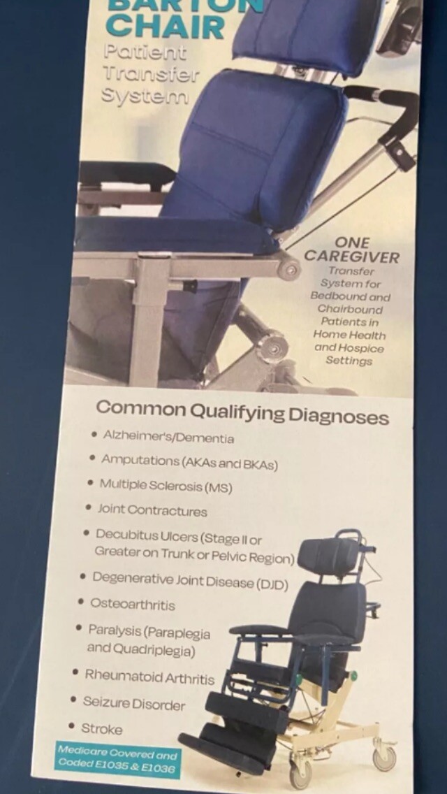 barton chair patient transfer system | eBay
