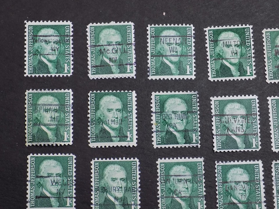 U S Coll'n of (15) MNH PREC. DEFIN stamps-DIFF. CITIES-11-18-F -1 c ...