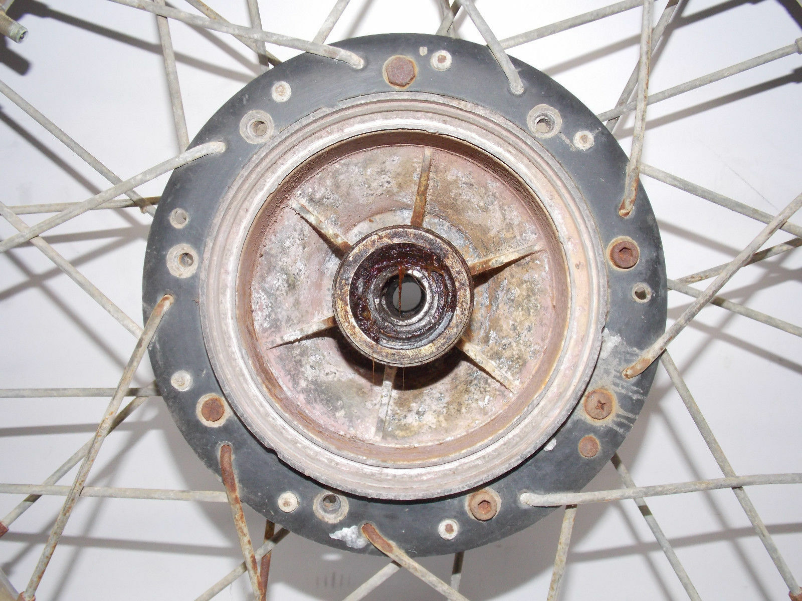 1970'S CAGIVA REAR WHEEL 36 SPOKES HUB TIRE 18"-1.85 RIM AKRONT 47T ...