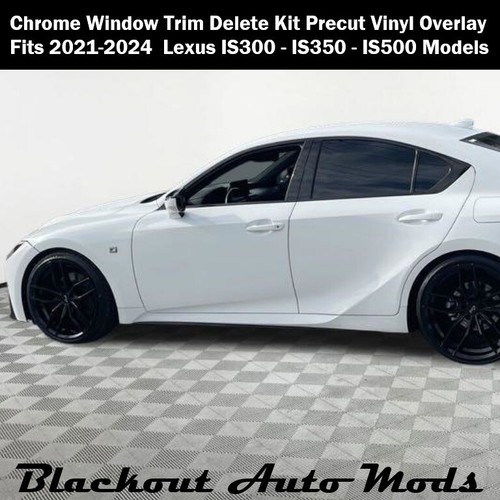 Gloss Black Window Chrome Trim Blackout Kit Fits 2021-24 Lexus IS300 ...