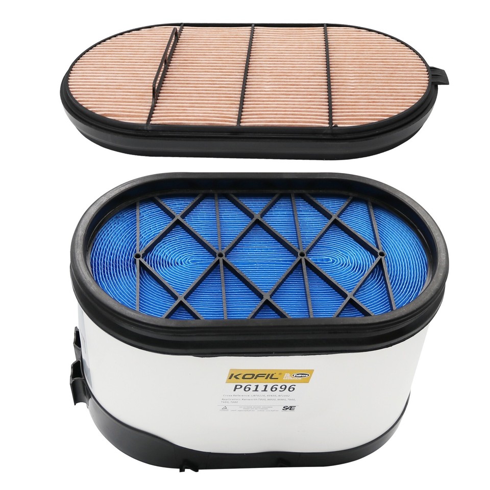 2X P611696 Engine Air Filter for Kenworth Trucks Replace LAF6116 ...