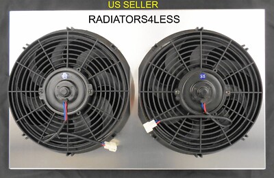 ALUMINUM RADIATOR FAN SHROUD W/ 12" FANS FITS CHAMPION CC281 MC281 ...