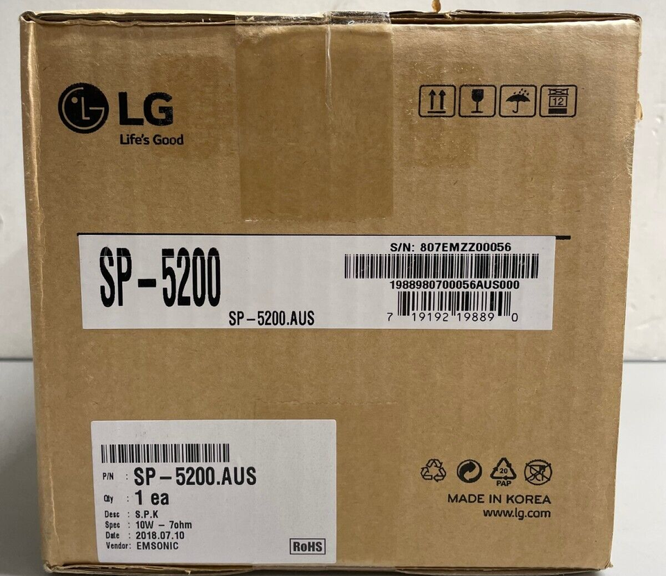 LG SP-5200 Stereo Speakers Set of 2 / Black | eBay