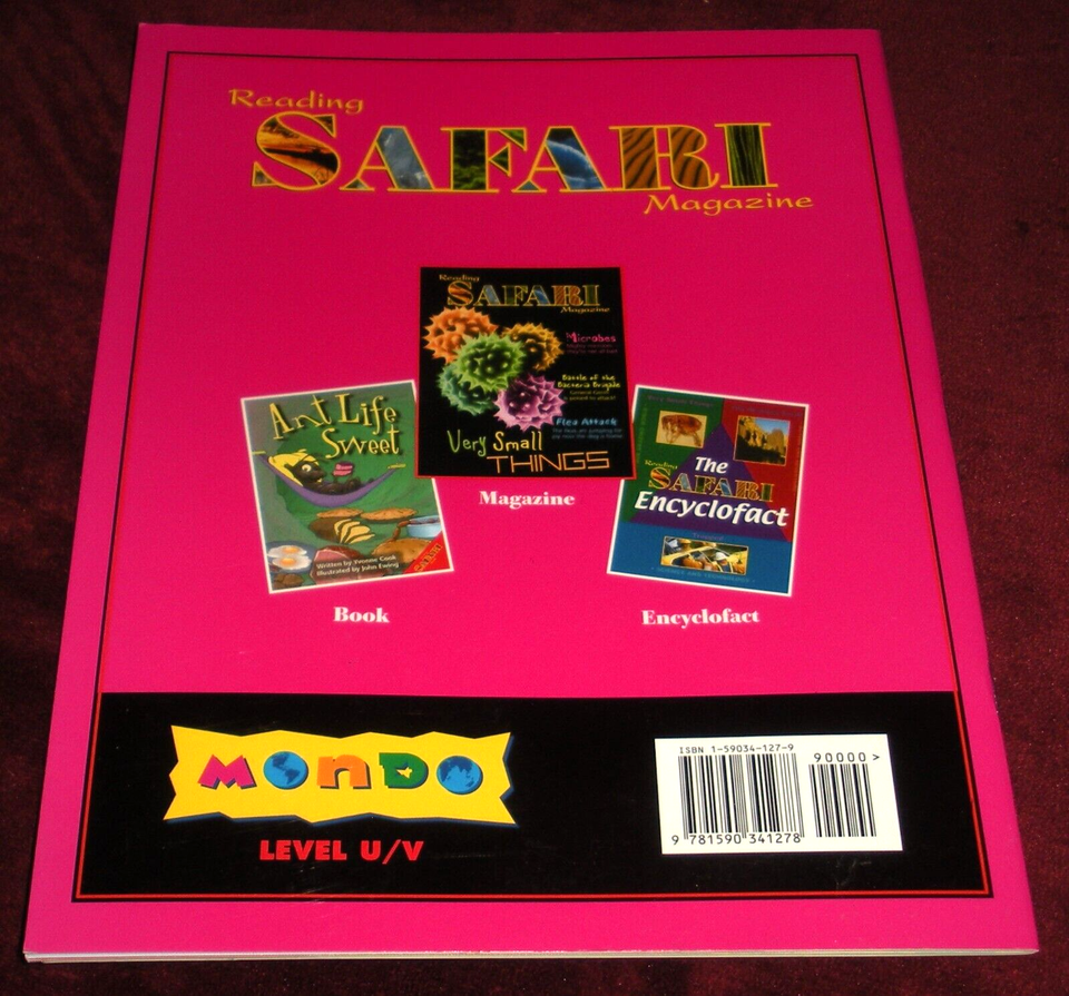 Very Small Things Reading Safari Magazine Microbes Bacteria Fleas ...