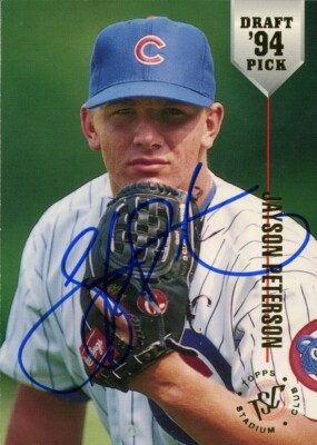 1994 Topps Stadium Club JAYSON JAY PETERSON Signed Card autograph AUTO ...