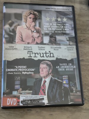 Truth (Ex Library DVD, 2015) Cate Blanchett, Robert Redford, Topher ...