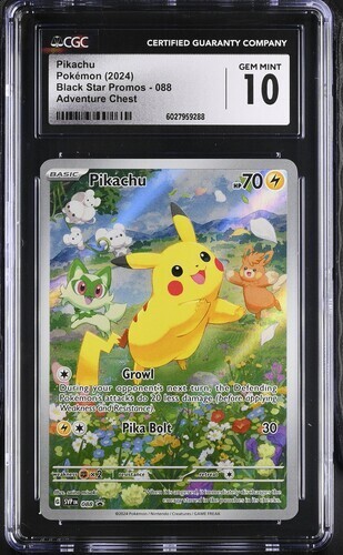 CGC Gem Mint 10 Pikachu 088 Black Star Promo Adventure Chest SVP EN | eBay