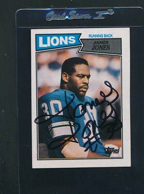 1987 Topps #319 James Jones Lions Signed Auto *B6402 | eBay