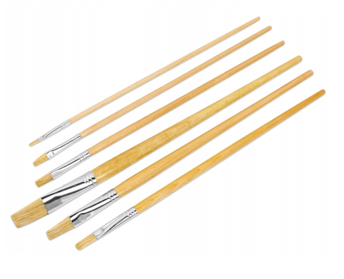 12 x Detail Flachpinsel Malerpinsel Lackierpinsel Pinselset Dünner ...