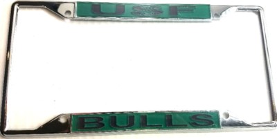 USF South Florida Bulls Acrylic Chrome License Plate Frame great for ...