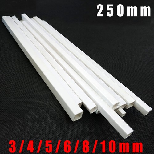 ABS Plastic Square Tube Profile Rods Scratch Building 3mm 4mm 5mm 6mm ...