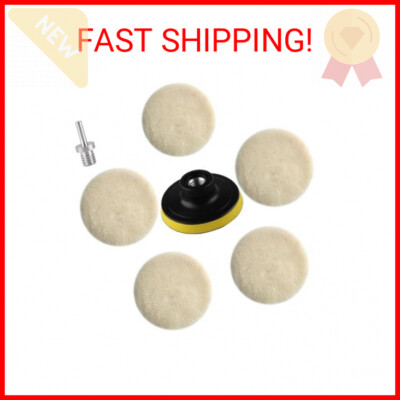 IPELY 7 Pcs 3 Inch Wool Polisher Buffing Wheel Small Buffing Pads for ...