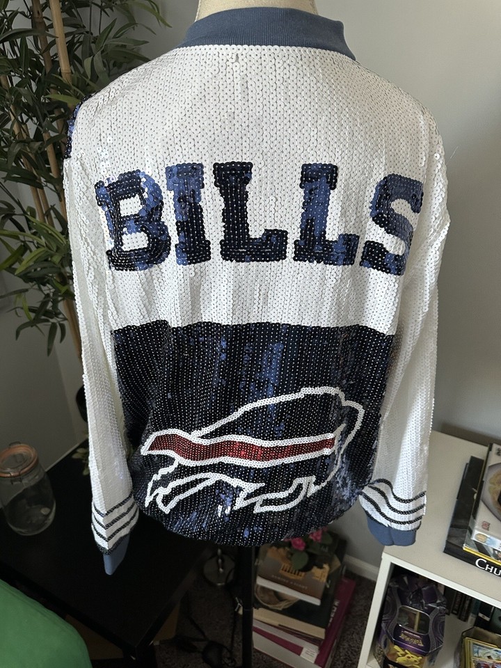 Buffalo Bills jacket Size Large new sequence jacket Glitter | eBay