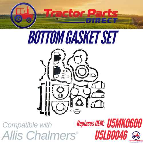 BOTTOM GASKET SET comp w Allis Chalmers® A4.236, A4.248 IND REPLC ...
