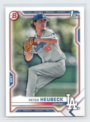 2021 Bowman Draft - Peter Heubeck #BD-146 (RC) Los Angeles Dodgers | eBay