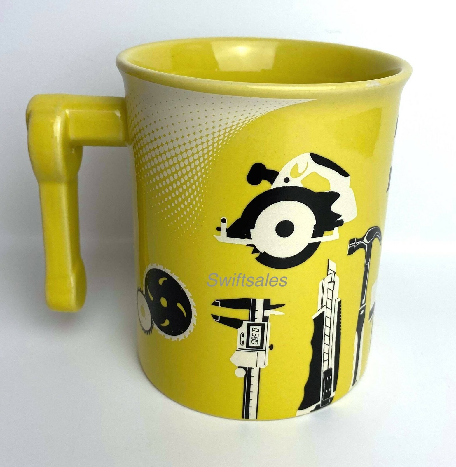 Menards Yellow Open Wrench Handle Ceramic Handyman Carpenter Tools ...