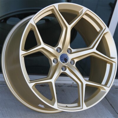 SET(4) 20x9.0 5x112 MATTE NEODYMIUM GOLD WHEELS AUDI A4 A5 A6 A7 A8 S4 ...