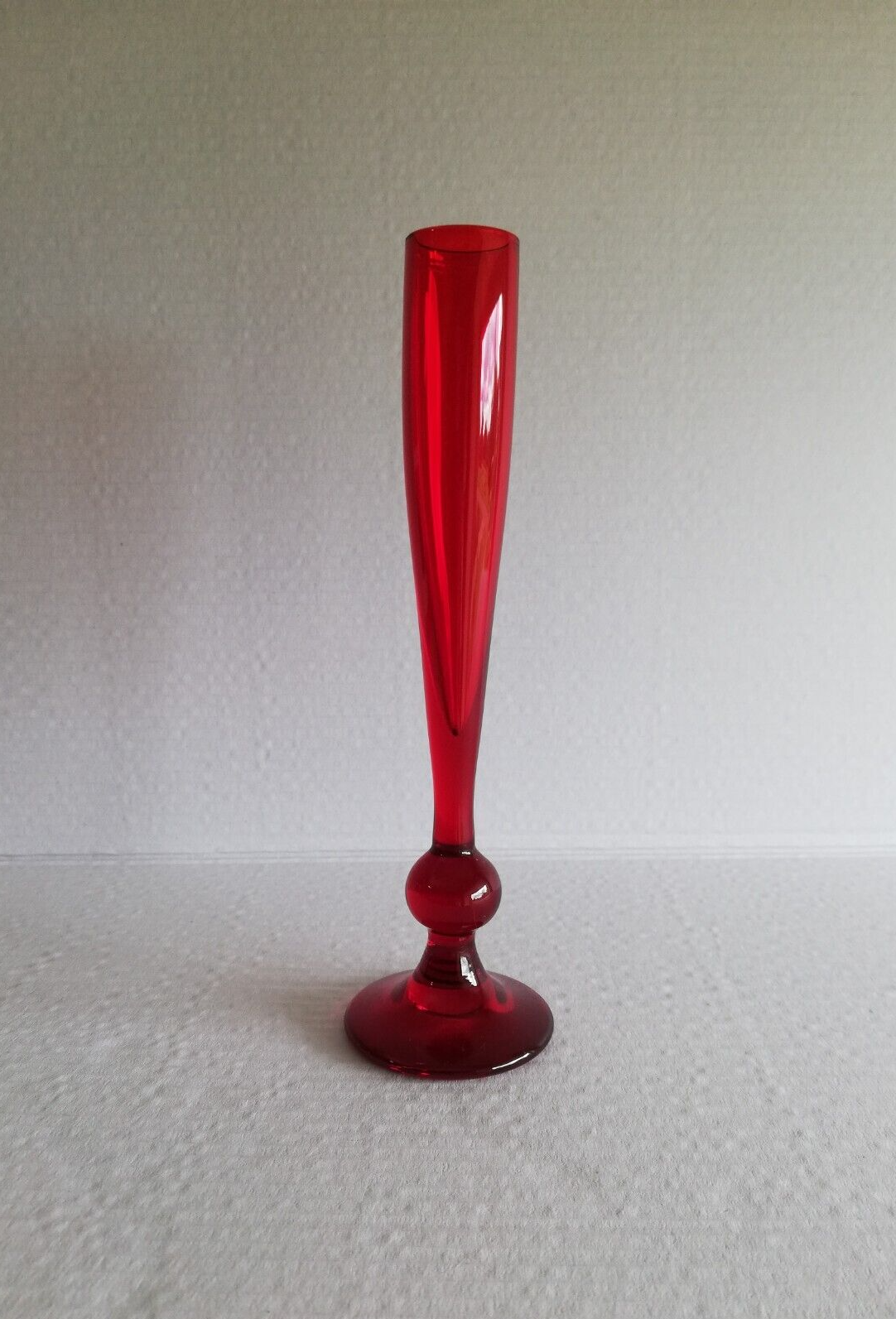 Whitefriars Ruby Red Knopped Specimen Vase No.9484 C1960 | eBay UK
