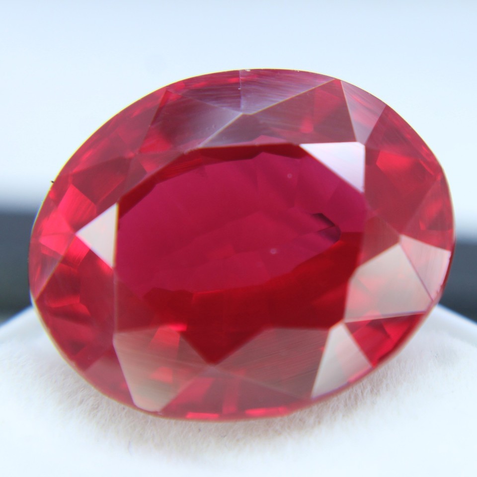 18.50CT Certified Natural Red Ruby Eye Clear Oval Shape Loose Gemstones ...