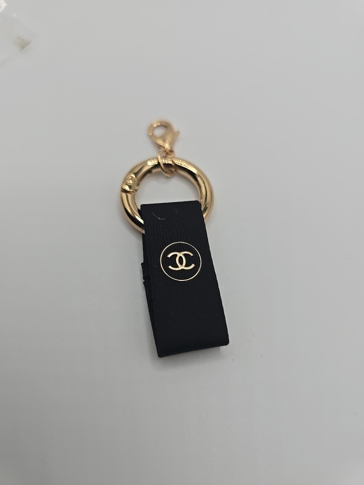 Chanel CC logo keychain ring ribbon charm RARE | eBay