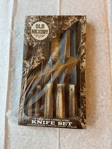 Vintage Old Hickory Ontario Tru Edge Carbon Steel Butcher Knife Set 5 ...