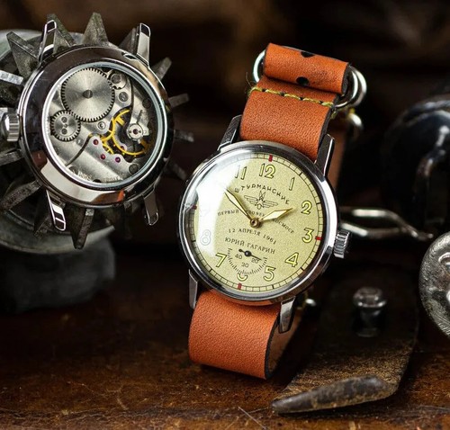 SHTURMANSKIE Gagarin "Pobeda" ("Victory"), Soviet pilot watch. USSR ...