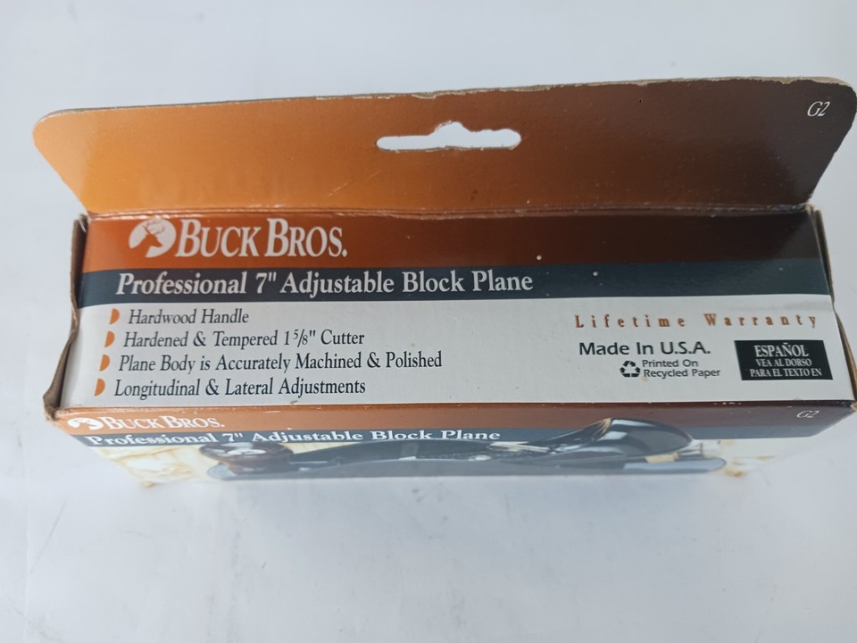 Buck Bros. 7" inch G2 Woodworking Carpentry Block Plane Made in USA | eBay