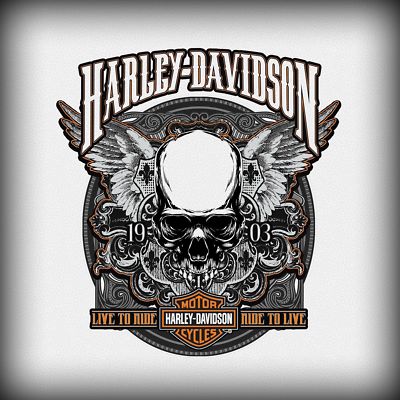 Harley Davidson Live to Ride Ride to Live Logo Poster | eBay