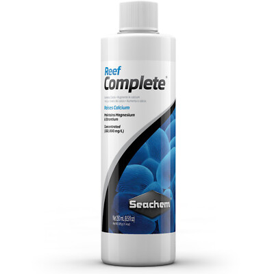Seachem Reef Complete 250mL Liquid Calcium Strontium Magnesium Coral ...