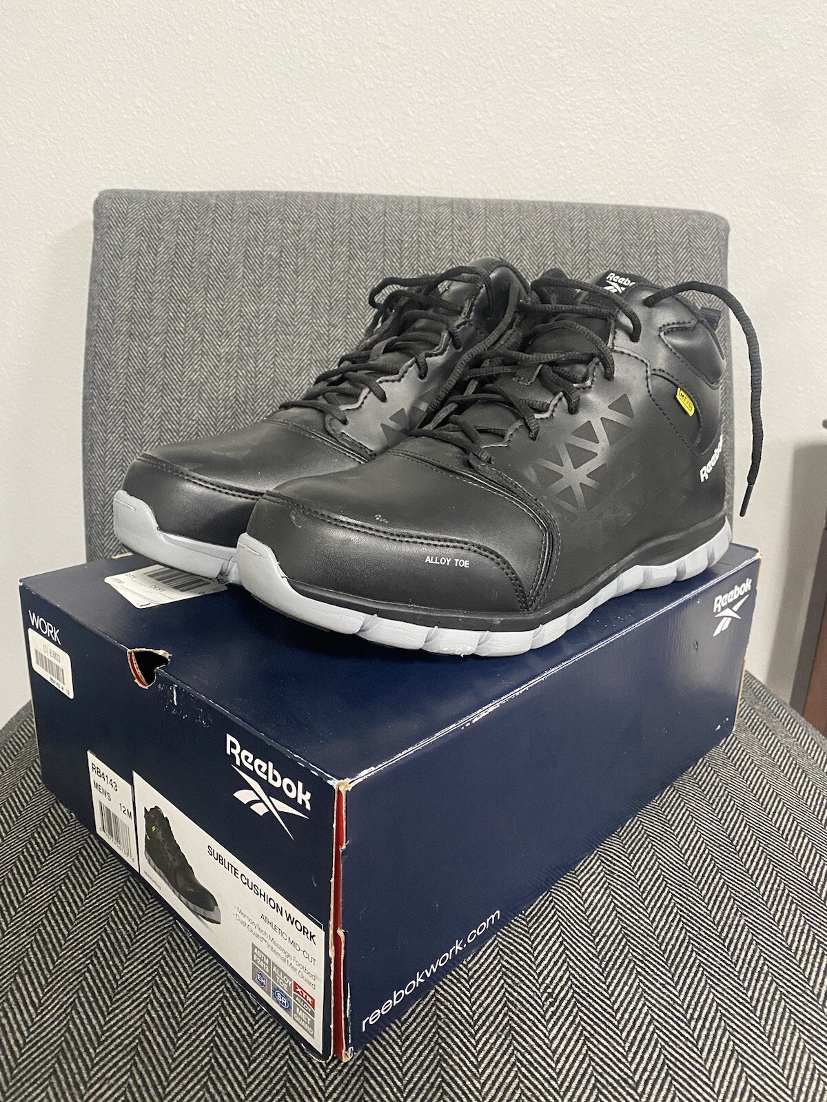 Size 12 - Reebok SubLite Cushion Work Black - RB4142 for sale online | eBay