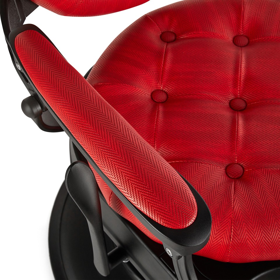 Artist hand Red Vintage Barber Chair Hydraulic Reclining Heavy Duty ...