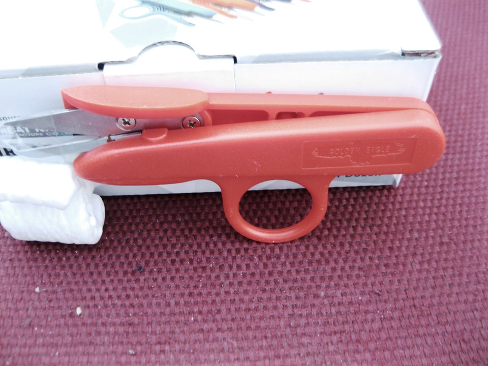 NEW 12 PCS. Red SEWING THREAD NIPPERS SNIPPERS CLIPPERS TRIMMING ...