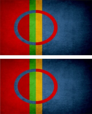 2X Vintage Distressed Sami Samui Sapmi Lapland Flag Sticker | eBay