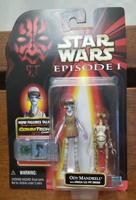ODY MANDRELL COMMTECH B Star Wars Episode 1 Hasbro Action Figure MINT ...
