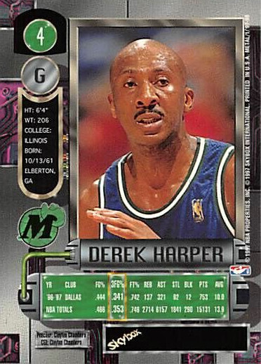 1997-98 METAL UNIVERSE DEREK HARPER #4 bb30 | eBay