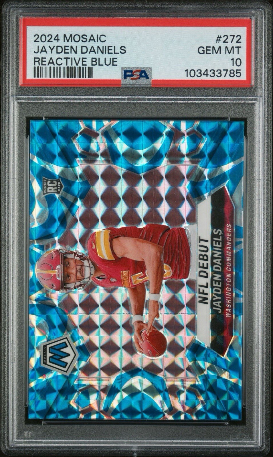 Jayden Daniels 2024 Mosaic #272 NFL Debut - Reactive Blue Price Guide ...