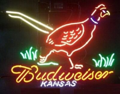 Pheasant Logo Kansas Neon Sign Lamp Light Bar Pub Cave Decor Gift 24 ...